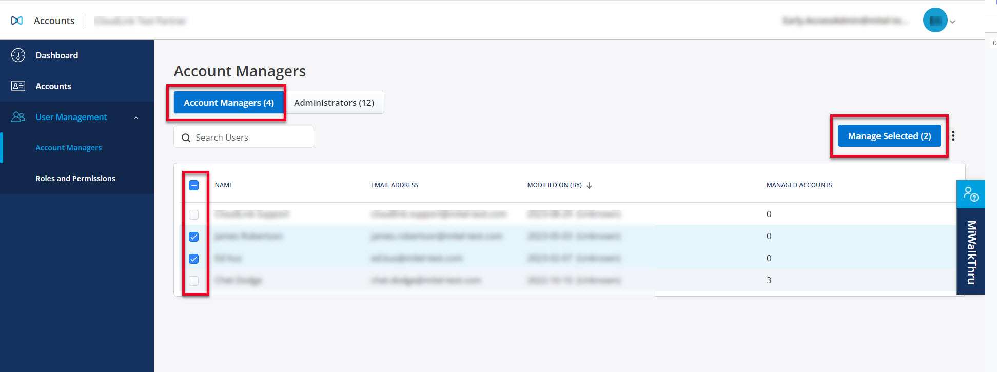 Delegating Partner Account Management
